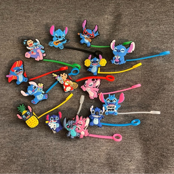 Accessories | Stitch Character Straw Cover Set Multicolor 14 Pc Nwot ...